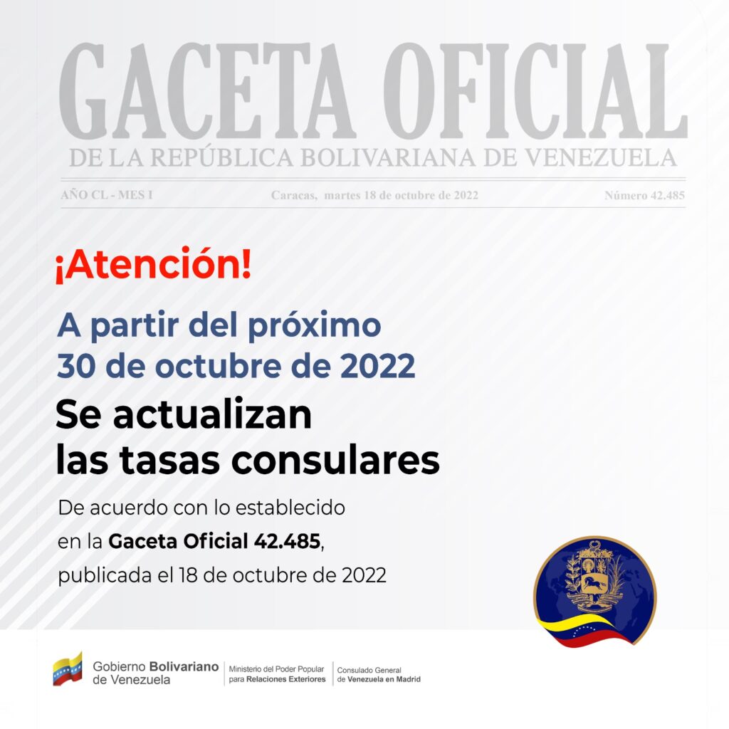 APOSTILLA – Consulado General de Venezuela en Madrid
